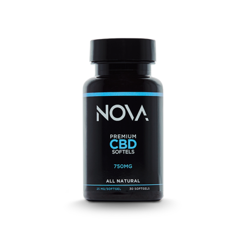 NOVA 750mg Organic CBD Capsules (10 mg & 25 mg) - Single Origin Hemp
