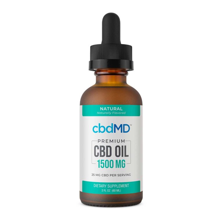 CBD Oil Tincture - Natural - 1500 mg - 60 mL - Single Origin Hemp